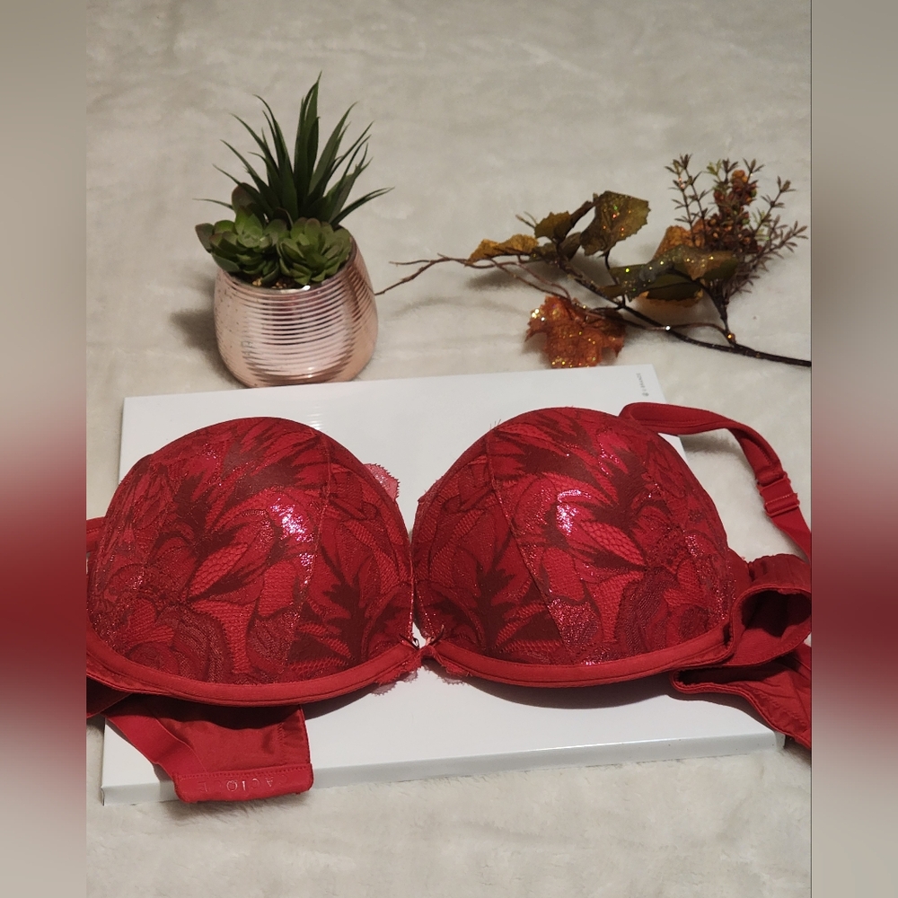 Cacique Red Lace Full Coverage Bra - Gem